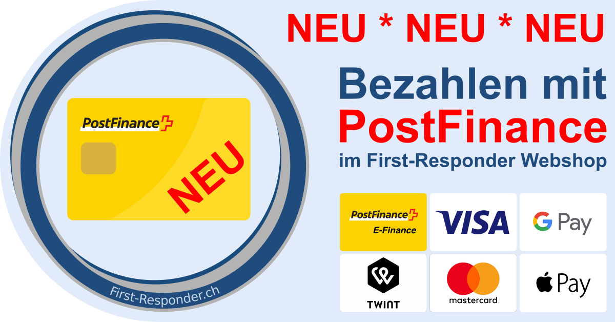 NEU: Bezahlung mit PostFinance - First Responder
